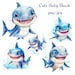 Cute Baby Shark Clipart, Baby Shark Clipart, Cute Baby Shark Under the ...