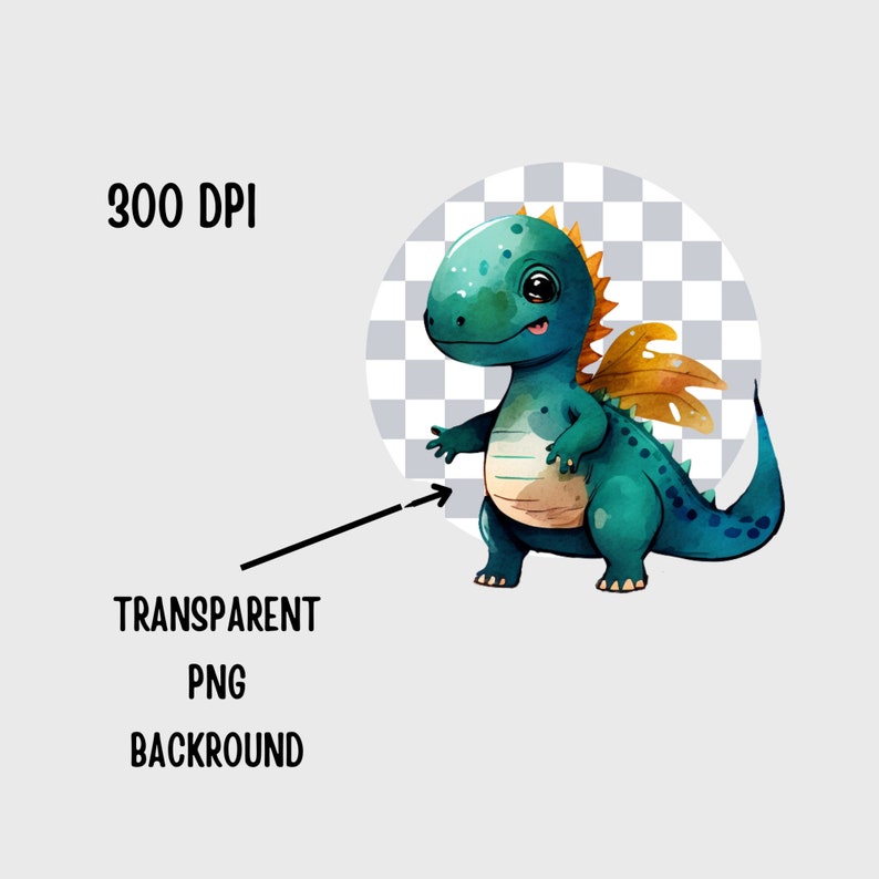 Dinosaurs Watercolor Clipart, Cute Dino Baby Shower Graphics, Birthday ...