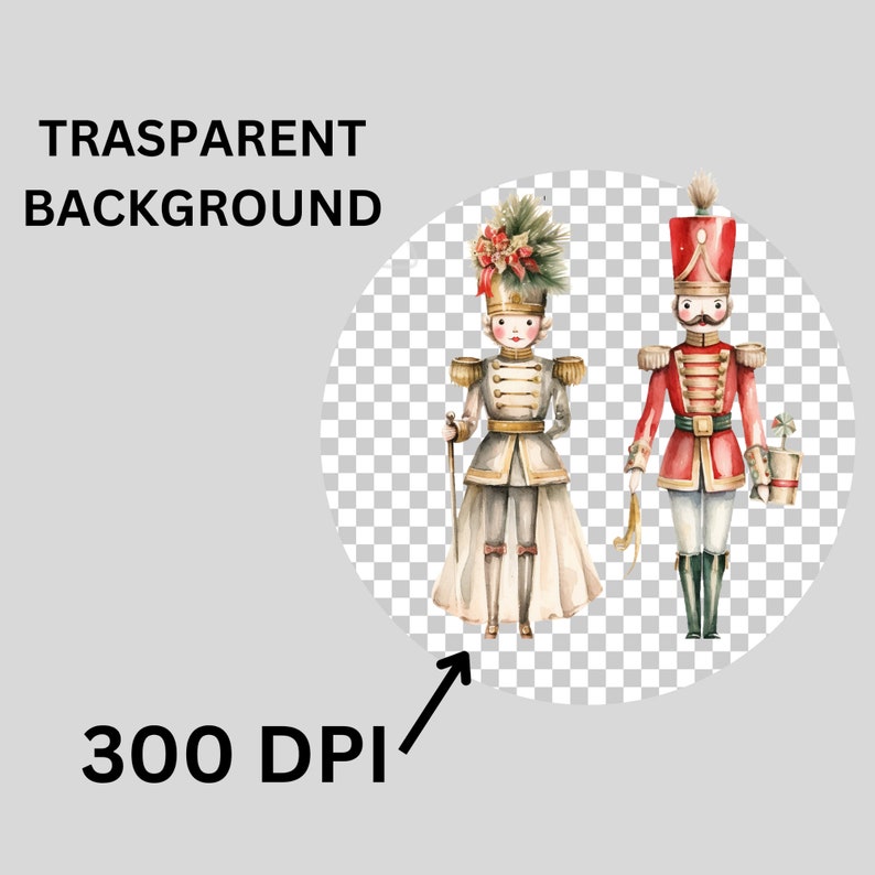 Whimsical Single Nutcracker Watercolour Clipart Vintage - Etsy