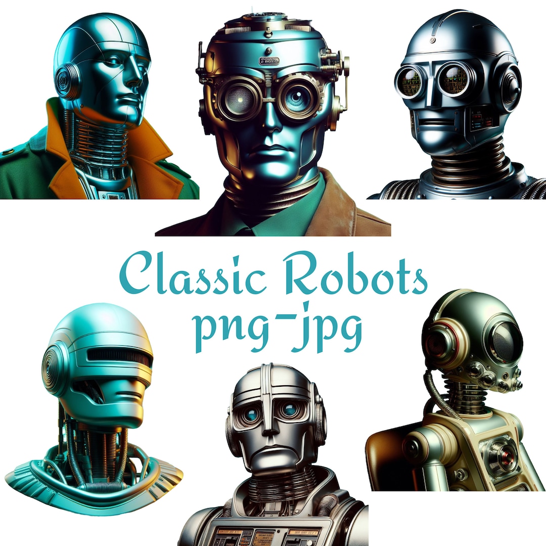 Classic Robots Clipart, Old Type Robots Clipart, Antique Robots Clipart ...