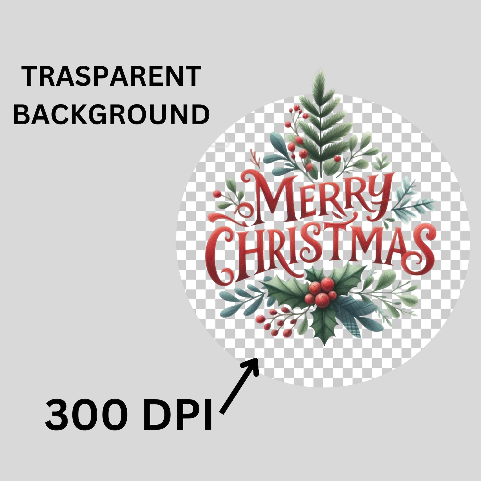 18 Merry Christmas Clipart, Merry Christmas Text Clipart, Watercolor ...