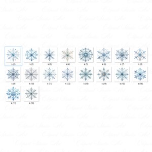 18 Snowflake Clipart, Snowflake Winter Christmas Ornaments Clipart ...