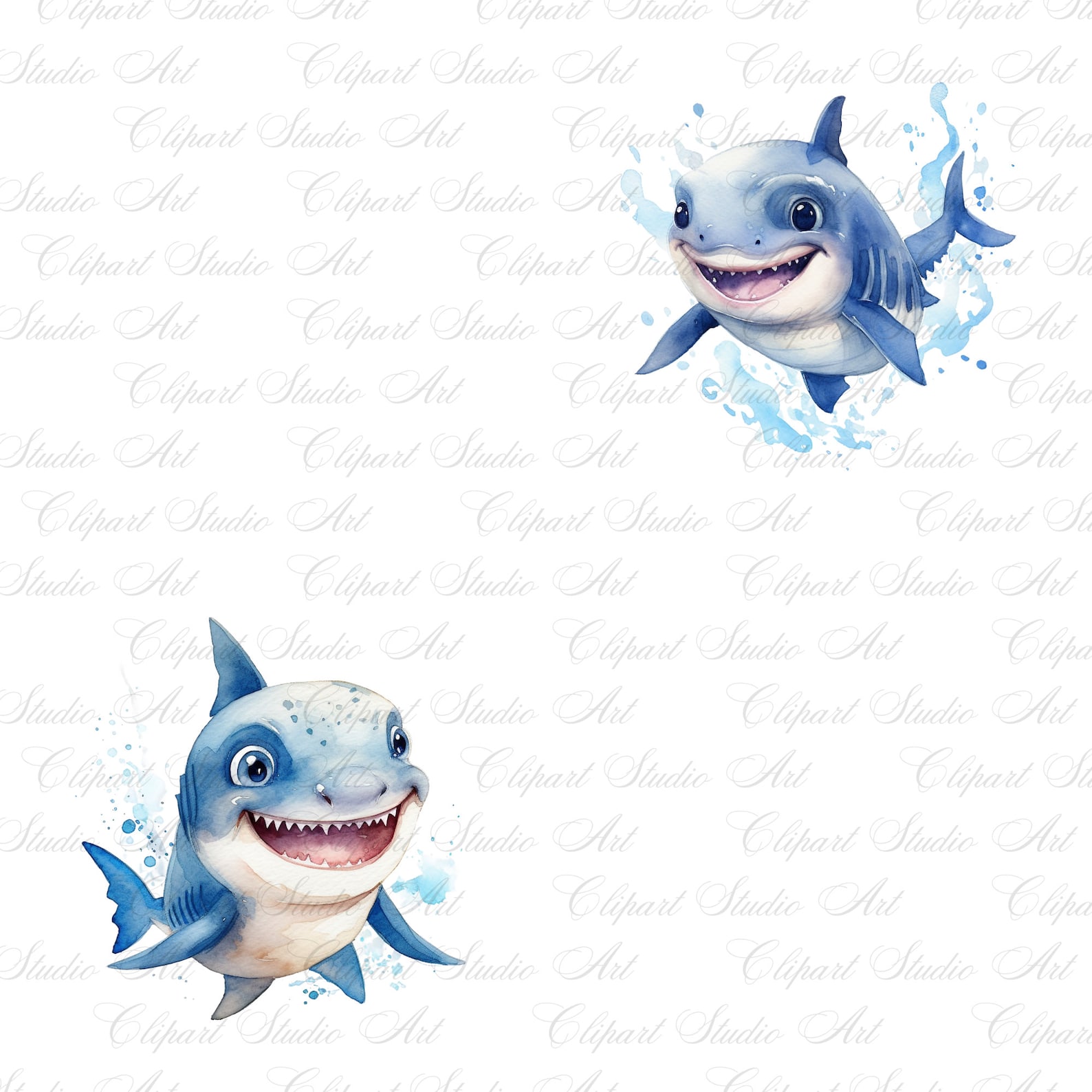Cute Baby Shark Clipart, Baby Shark Clipart, Cute Baby Shark Under the ...