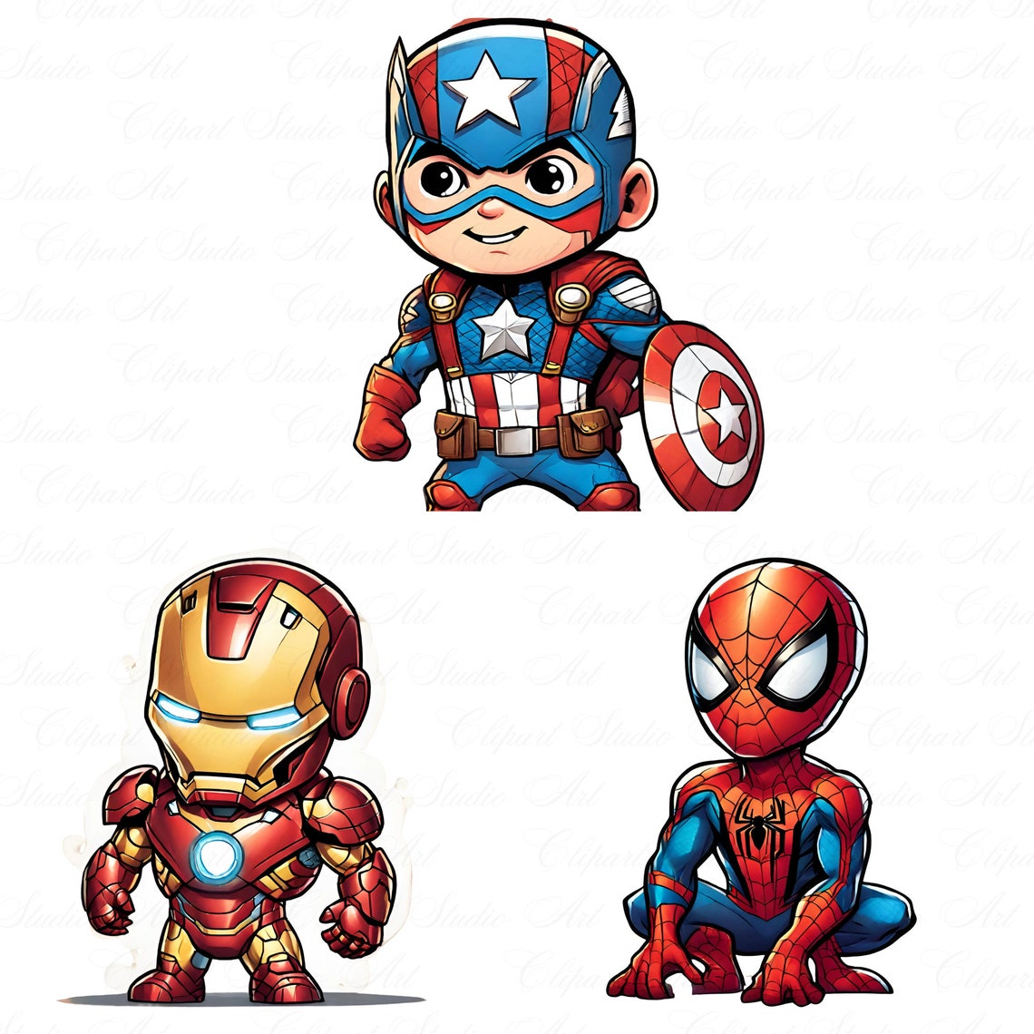 19 Cute Heroes Clipart, Baby Super Heroes Clipart, Watercolor Cute ...