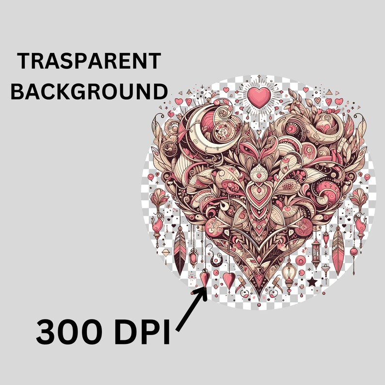 17 Flower Valentine Heart Clipart, Valentine Heart Unique Clipart ...