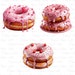 Valentines Day Donut Clipart, Watercolor Valentines Day Donut Clipart ...