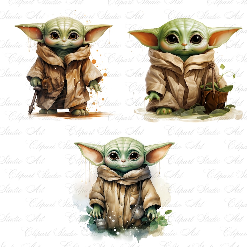 Cute Baby Yoda Clipart PNG JPG, Cute Baby Yoda Mandalorian Star Wars Png, Star Wars Jpg, for ...