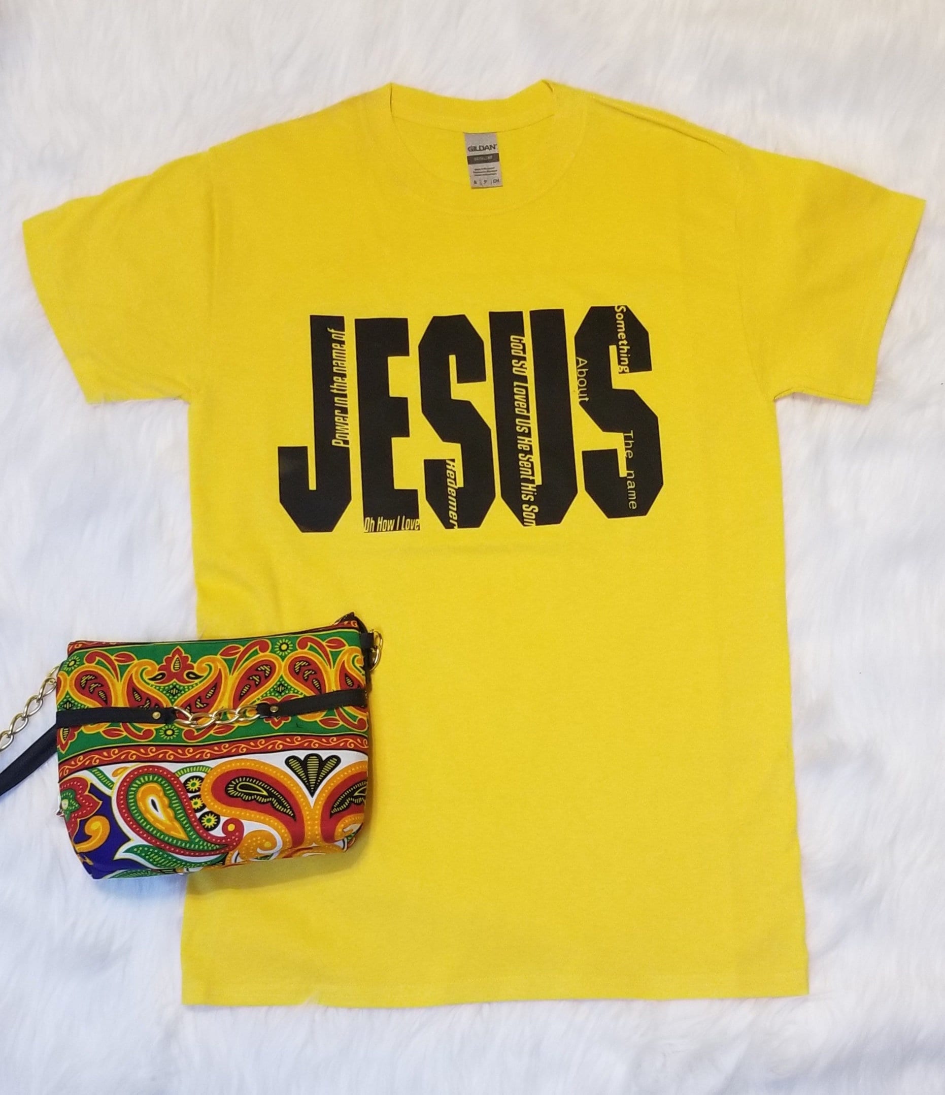 Yellow T-shirt/ Jesus, Yellow Summer T-shirts ,inspirational Jesus ...