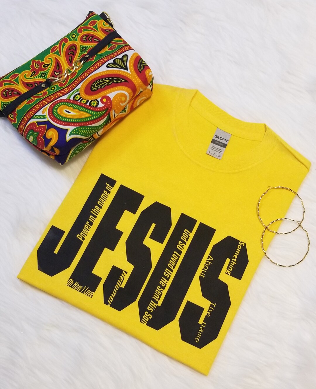 Yellow T-shirt/ Jesus, Yellow Summer T-shirts ,inspirational Jesus ...