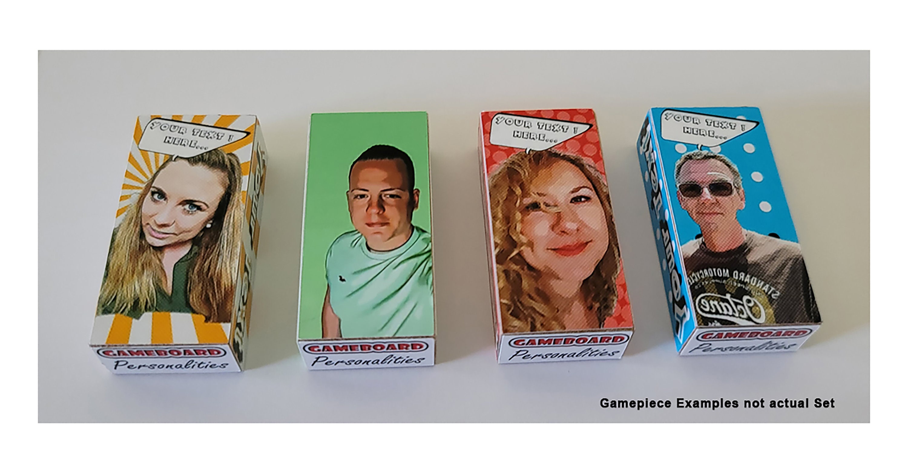 Custom Personalized Game Pieces From Your Photos - Set of 4 | Unique ...