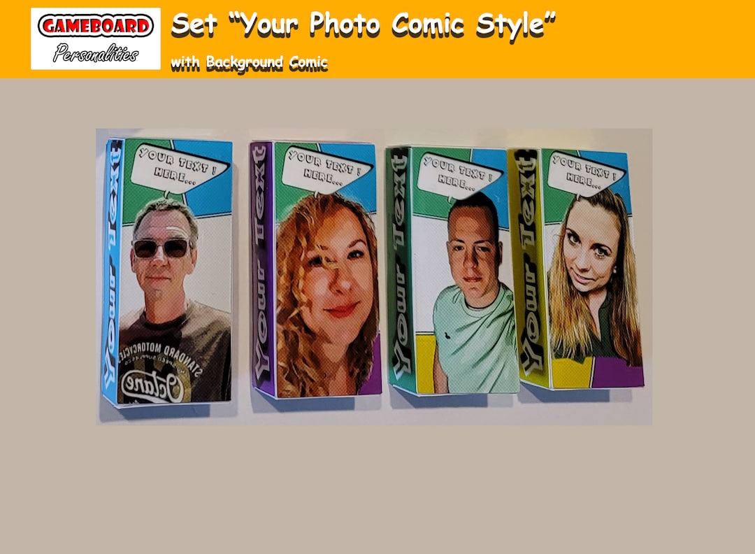 Custom Personalized Game Pieces From Your Photos - Set of 4 | Unique ...