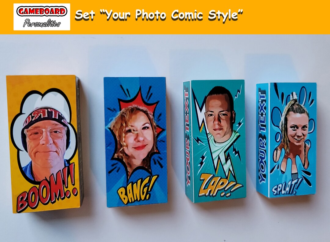 Custom Personalized Game Pieces From Your Photos- Set of 4 | Unique ...