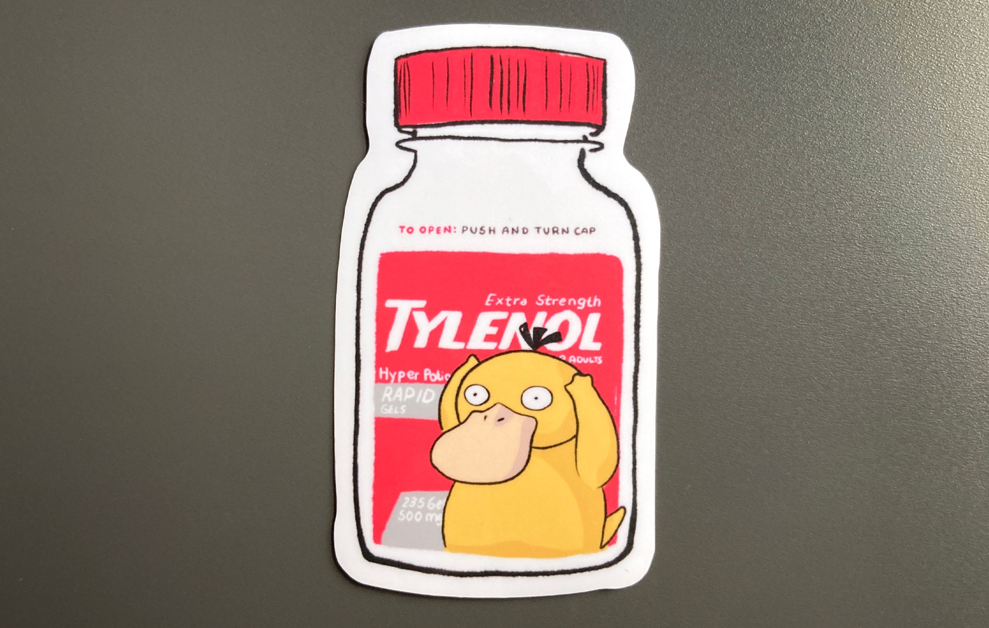 Psyduck Sticker Waterproof Pokemon Sticker - Etsy