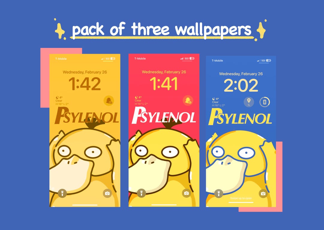 Phone Wallpaper Pack – 3 Digital Wallpapers, Fun & Unique Art for Your ...