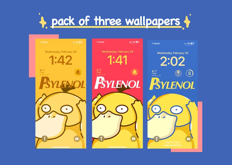 Phone Wallpaper Pack – 3 Digital Wallpapers, Fun & Unique Art for Your ...