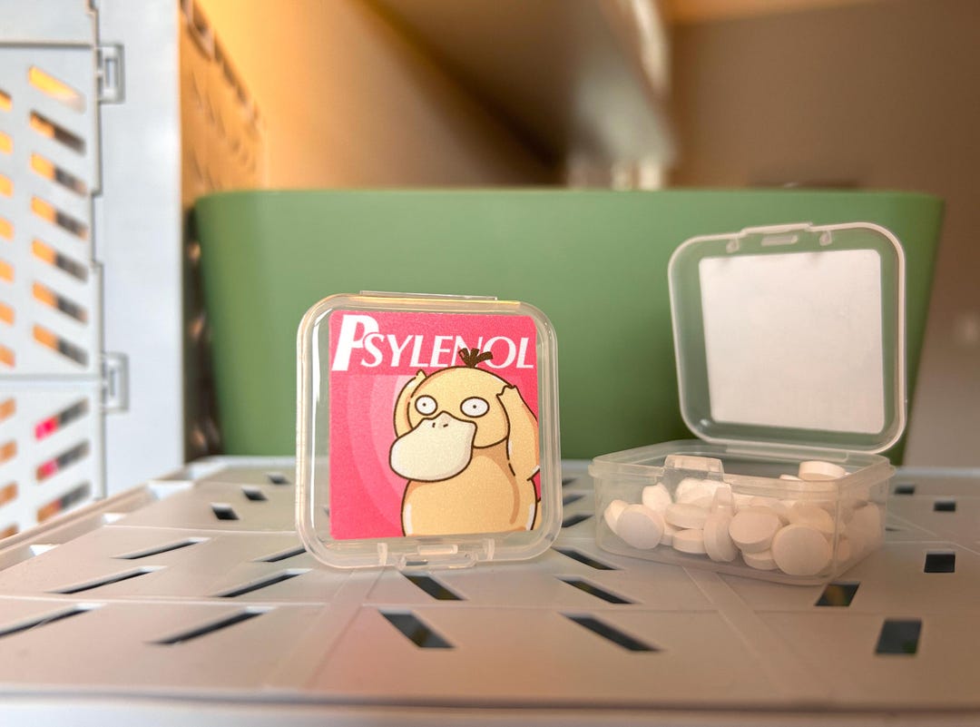 Psylenol Travel Pill Case – Cute Organizer for Medications, First Aid ...