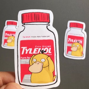 Psyduck Sticker, Waterproof Pokemon Sticker - Etsy
