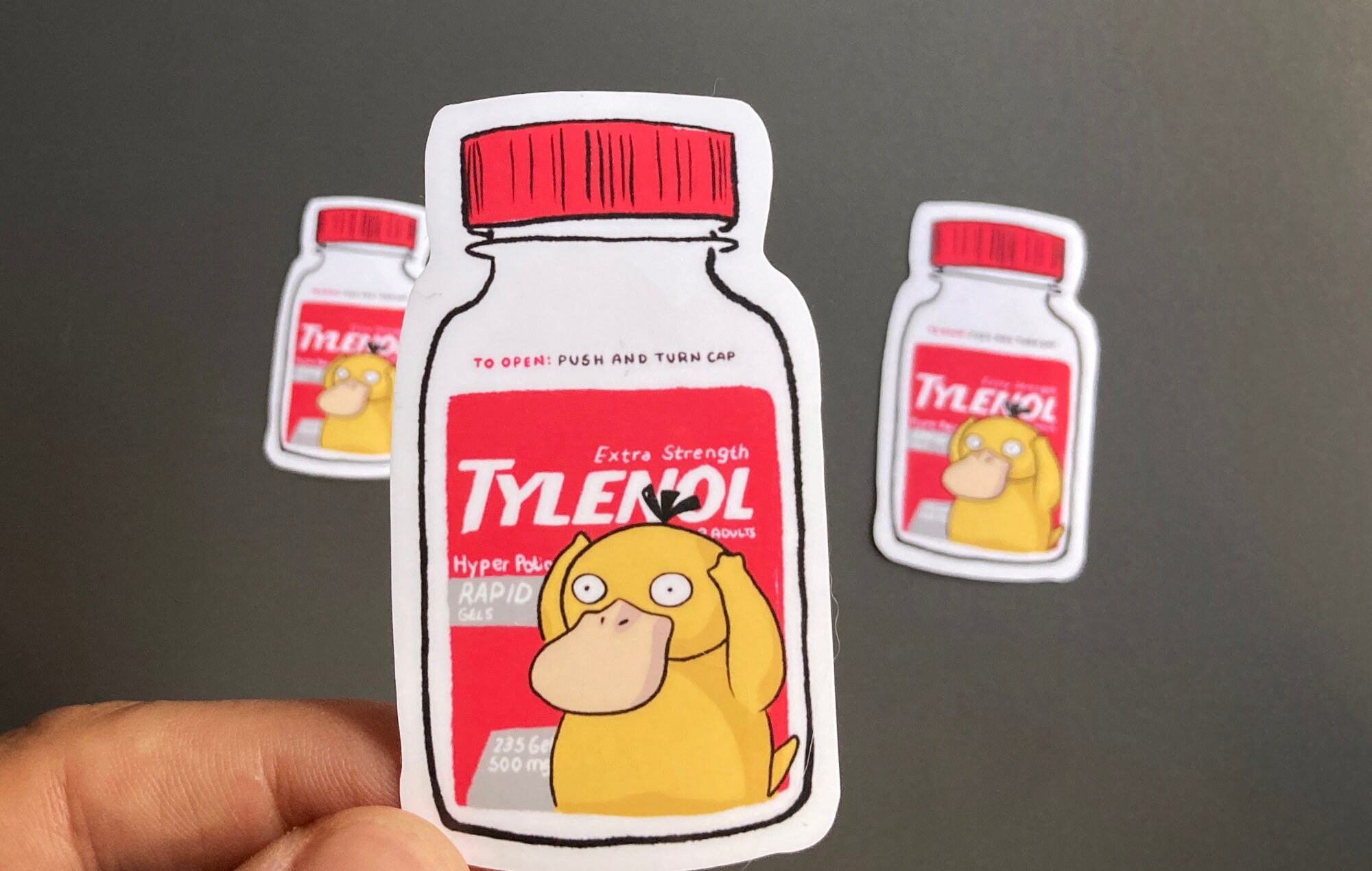 Psyduck Sticker Waterproof Pokemon Sticker - Etsy