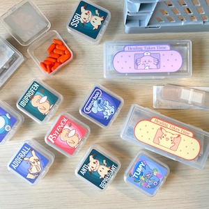 Psylenol Travel Pill Case – Cute Organizer for Medications, First Aid ...