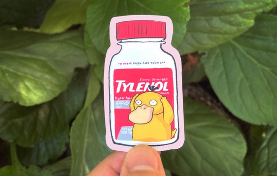 Psyduck Sticker Waterproof Pokemon Sticker - Etsy