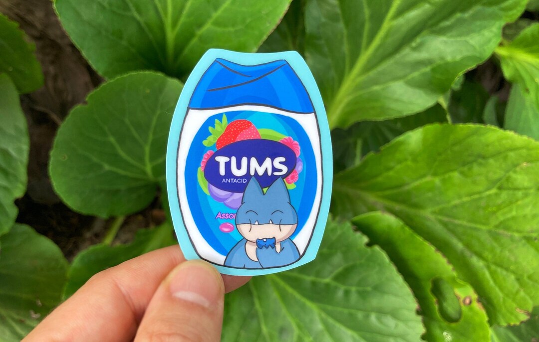 Munchlax Tums Sticker waterproof Pokemon Sticker - Etsy