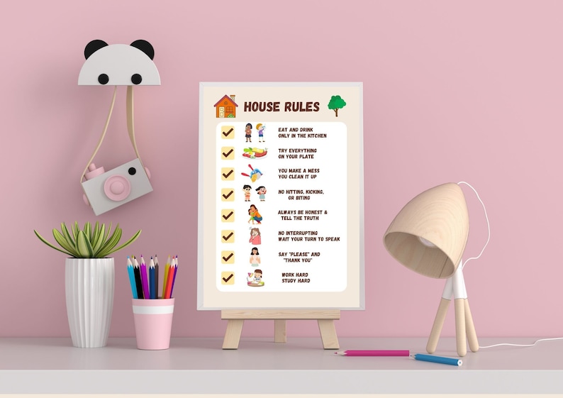 House Rules, Family Rules, Kids Rules, Wall Art, Digital Art, House ...