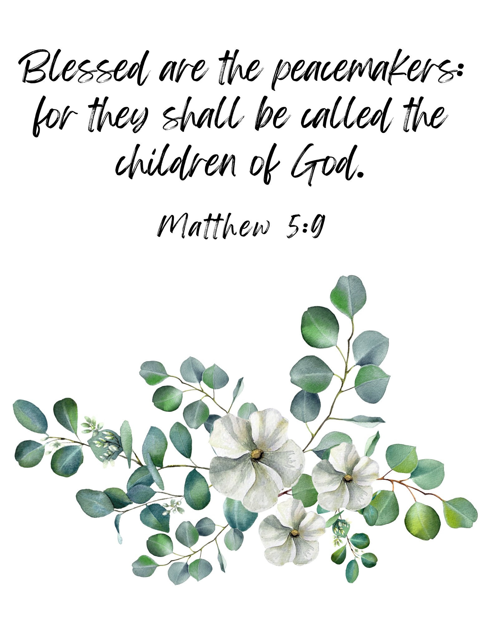 Blessed Are the Peacemaker; Relief Society; Scripture Quotes - Etsy