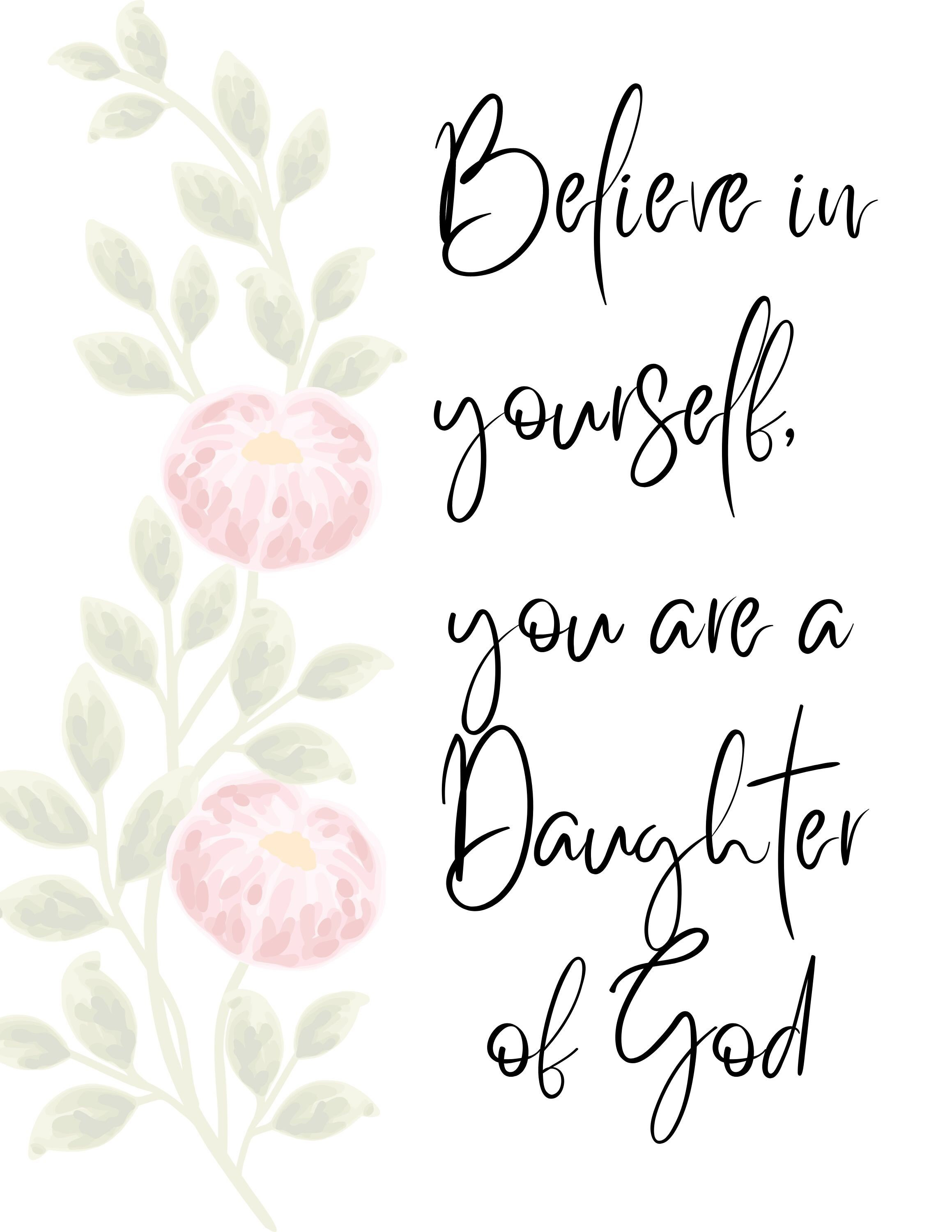 Believe in Yourself, You Are a Daughter of God; Relief Society ...
