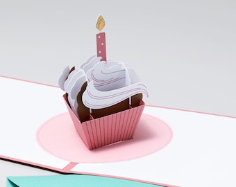 Cupcake Pop up Card - Etsy