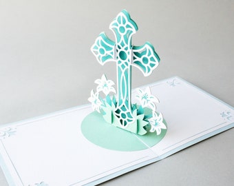 Pop up Cross Card - Etsy