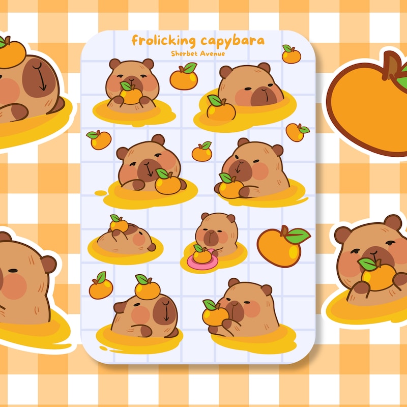 Cute Capybara Stickers - Etsy