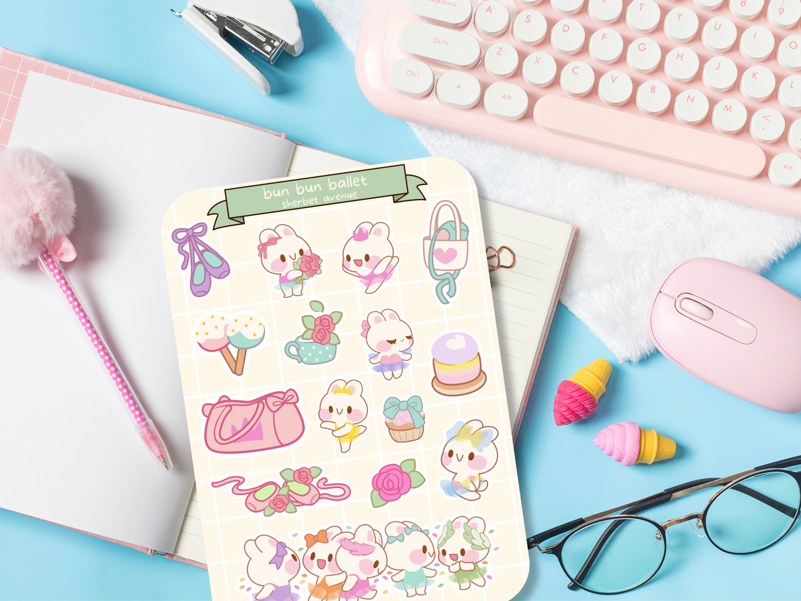 Cute Sticker Sheet - Kawaii Sticker Pack - Mini Food Stickers ...