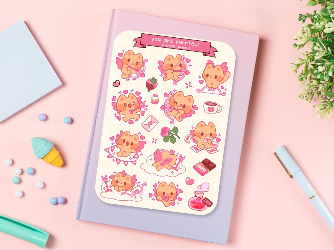 Cute Sticker Sheet - Kawaii Sticker Pack - Mini Food Stickers ...