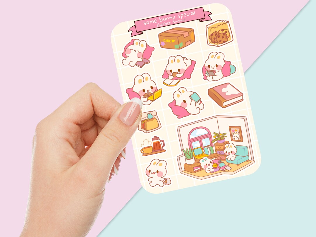Cute Sticker Sheet - Kawaii Sticker Pack - Mini Food Stickers ...