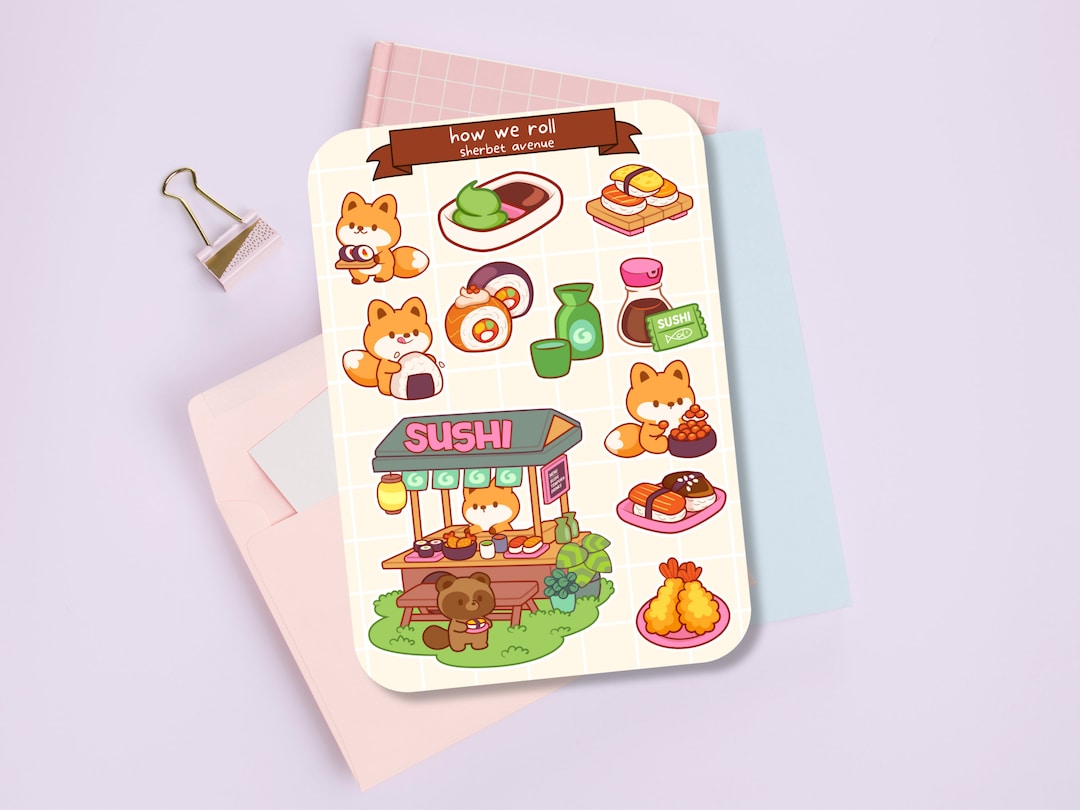 Cute Sticker Sheet - Kawaii Sticker Pack - Mini Craft Stickers ...