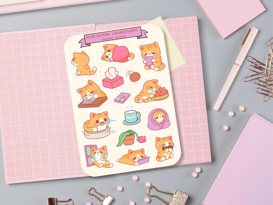 Cute Sticker Sheet - Kawaii Sticker Pack - Mini Flower Stickers ...