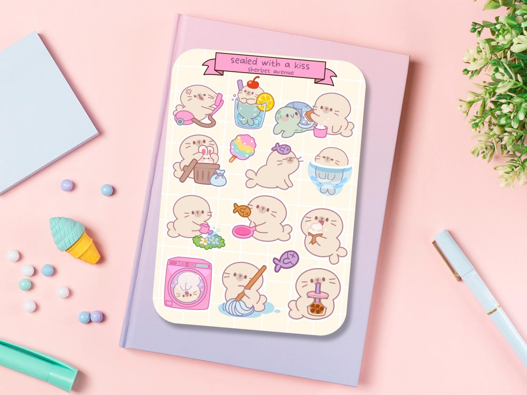 Cute Sticker Sheet - Kawaii Sticker Pack - Mini Flower Stickers ...