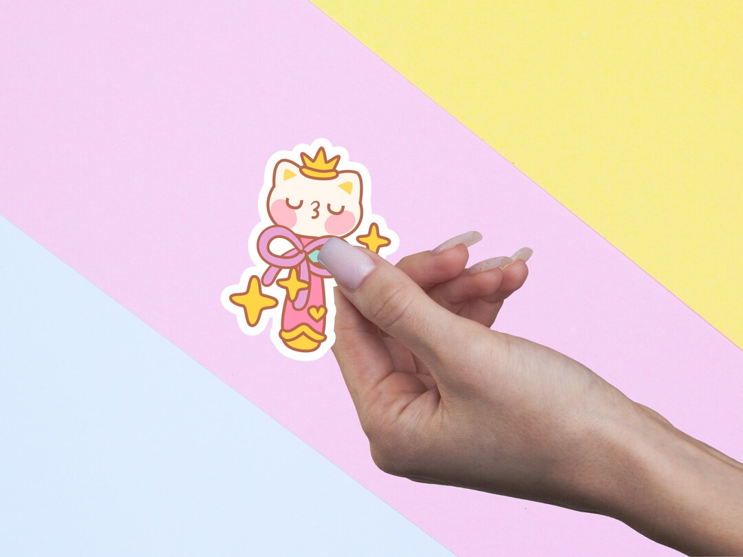 Cute Food Sticker - Handmade Cat Wand Decal - Kawaii Die Cut Stickers ...