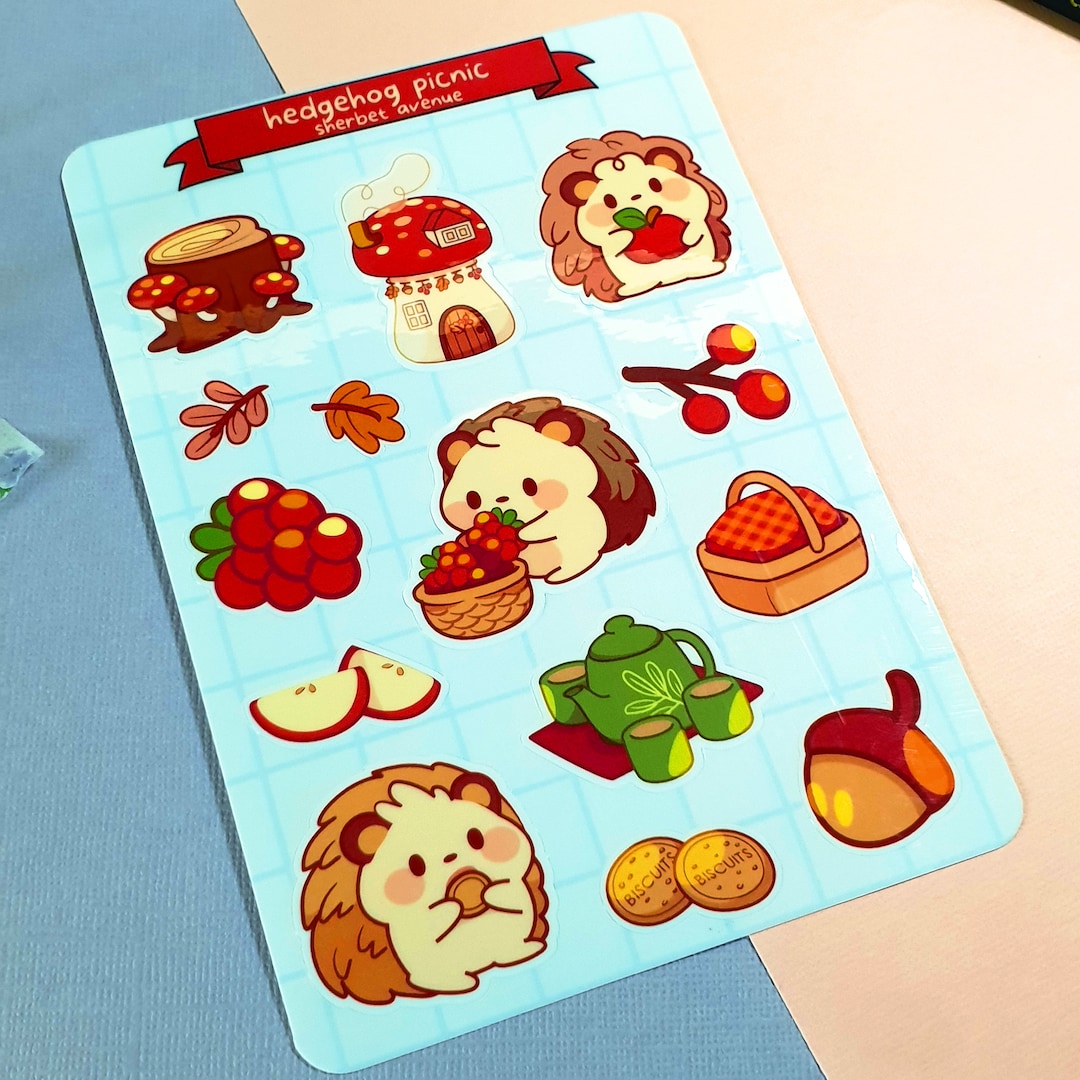 Cute Sticker Sheet - Kawaii Sticker Pack - Mini Food Stickers ...