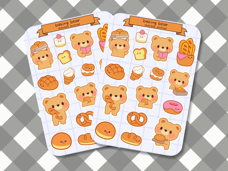 Cute Sticker Sheet Kawaii Sticker Pack Mini Food Stickers Handdrawn ...