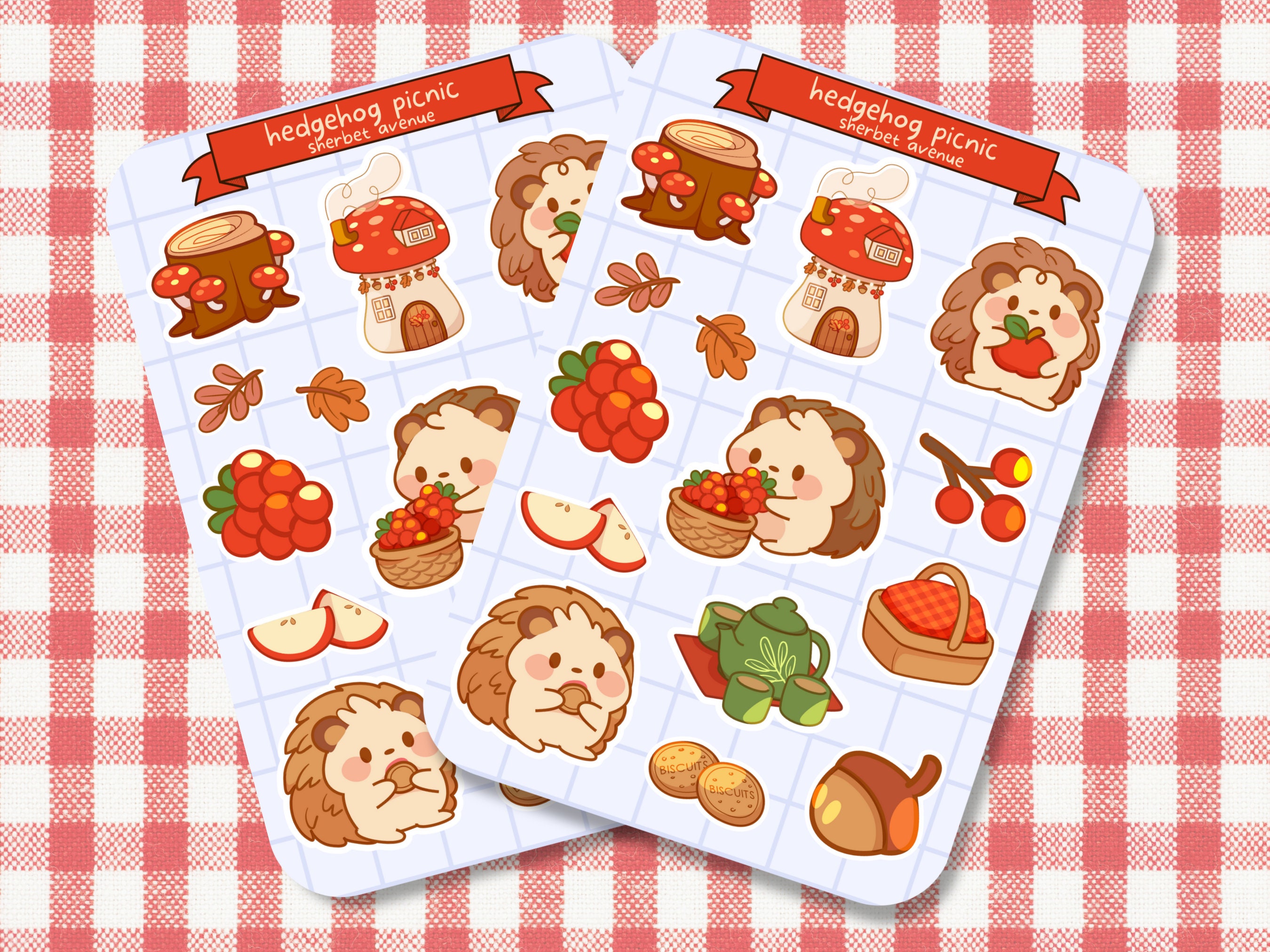 Cute Sticker Sheet Kawaii Sticker Pack Mini Food Stickers Handdrawn ...