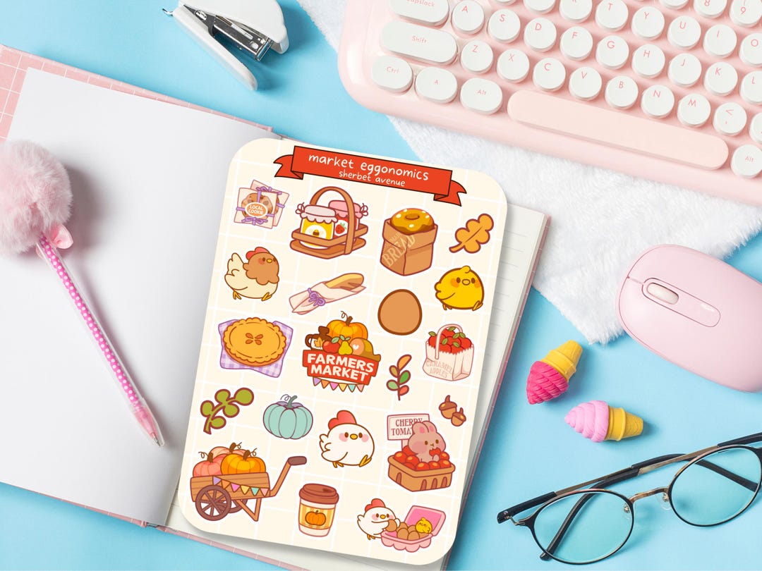 Cute Sticker Sheet - Kawaii Sticker Pack - Mini Flower Stickers ...