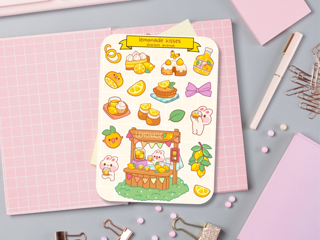 Cute Sticker Sheet - Kawaii Sticker Pack - Mini Food Stickers ...