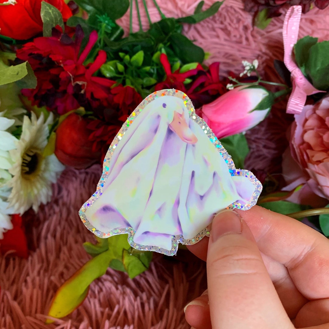 Ghost Goose Glitter Sticker - Etsy