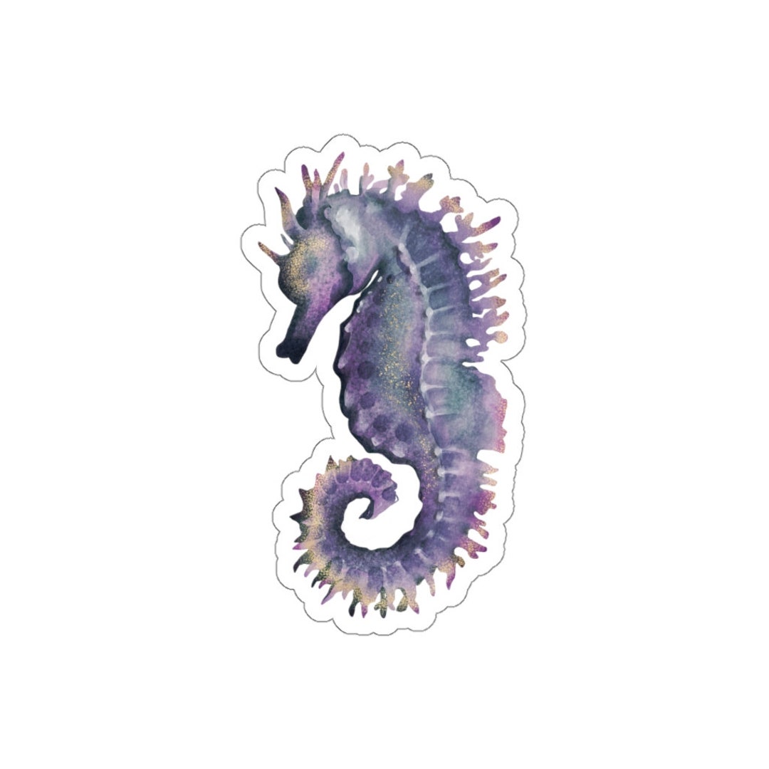 SEAHORSE Colorful Seahorse Under the Sea Sticker 2x2 3x3 - Etsy
