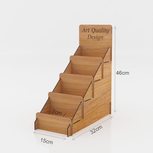 Display Stand Laser Cut, 4 Shelf Display Stand Files, Vector Files for ...