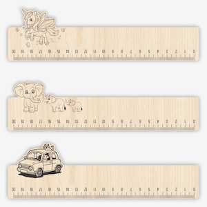 6 Different Style Ruler Laser Cutting Cm & Inc, Vector Files for Wood ...