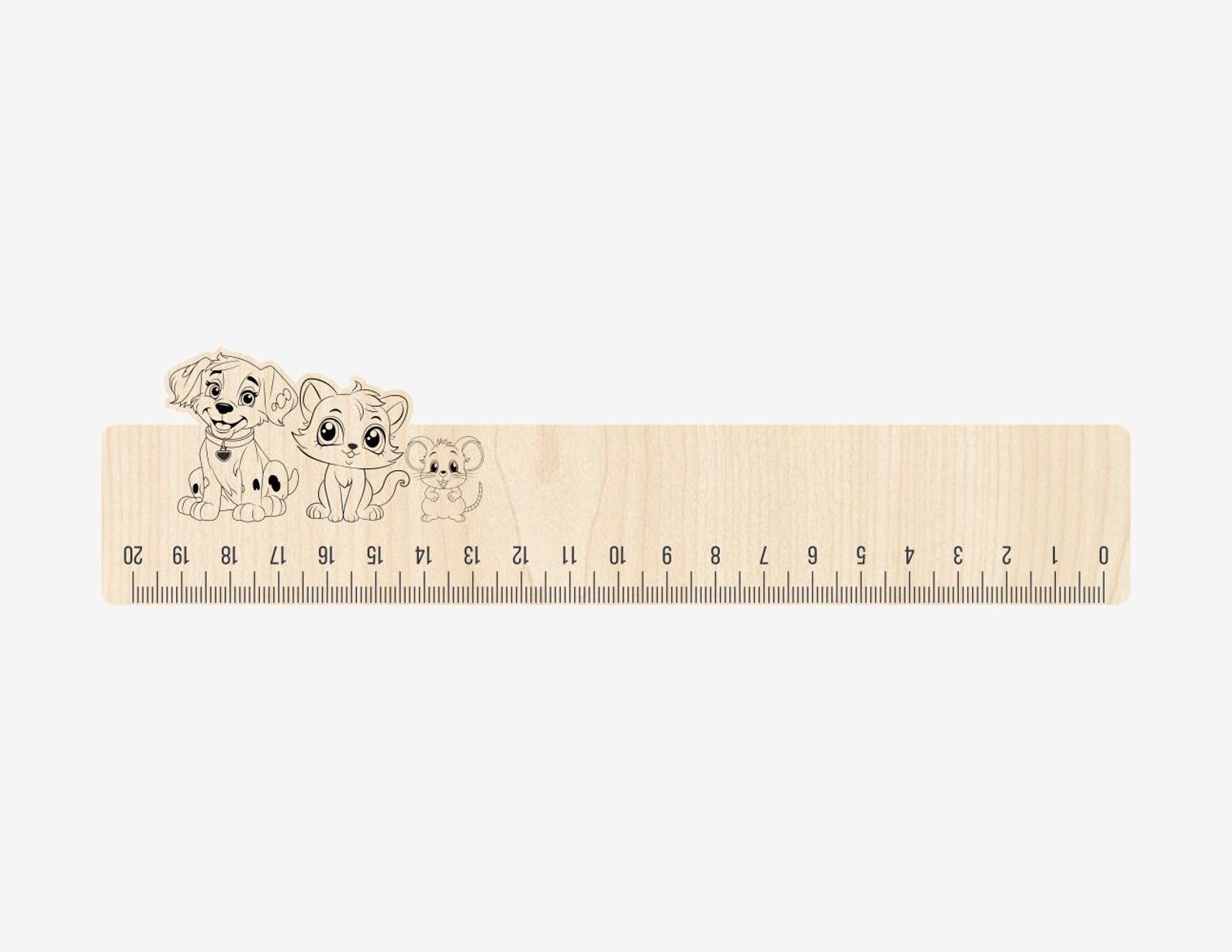 3 Different Style Ruler Laser Cutting Cm , Vector Files for Wood Laser ...