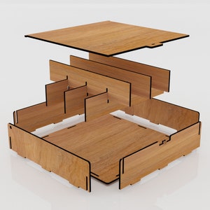 4 Different Sizes With Openable Lids Lock Box Laser Cutting Files ...