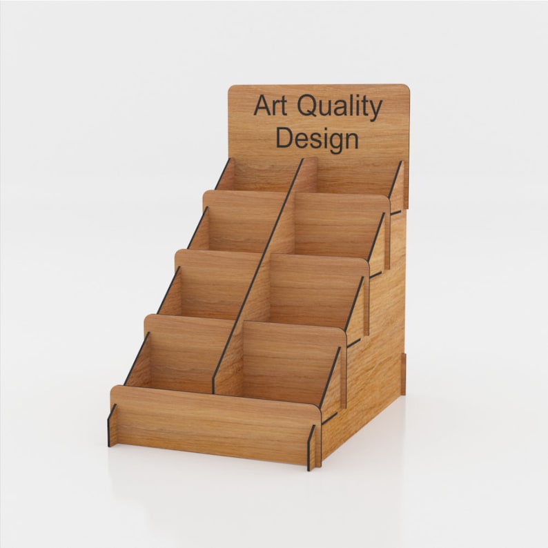 Display Stand Laser Cut, 4 Shelf Display Stand Files, Vector Files for ...